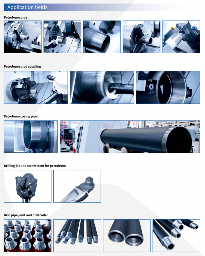 Efficient-type CNC Threading Lathe S34 petroleum pipe casing pipe and ...