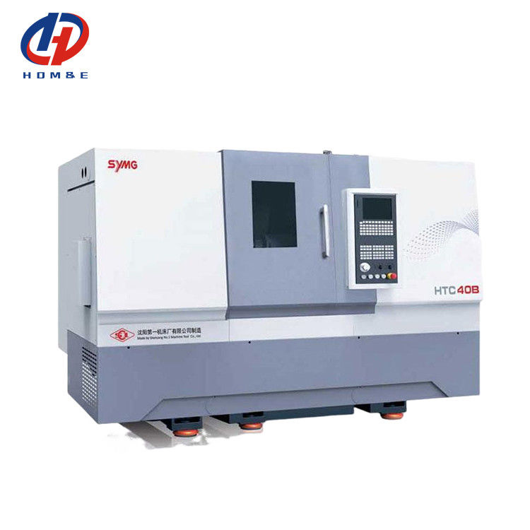 CNC Lathe FANUC High Rigidity High Torque CNC Lathe HTC40B 45 Degree ...