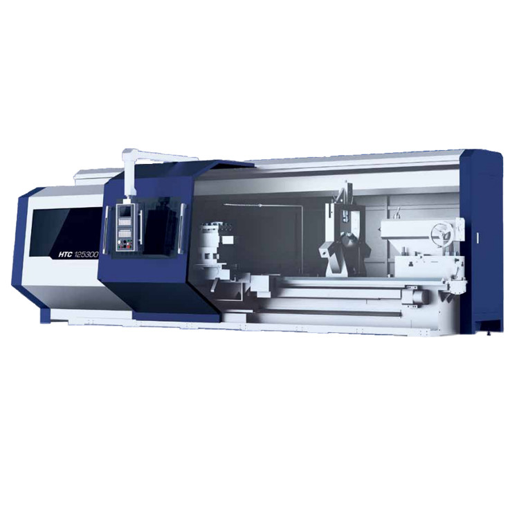 SMTCL Heavy CNC Lathe 5000mm HTC125500 Horizontal Flat Bed CNC Heavy Turning Lathe