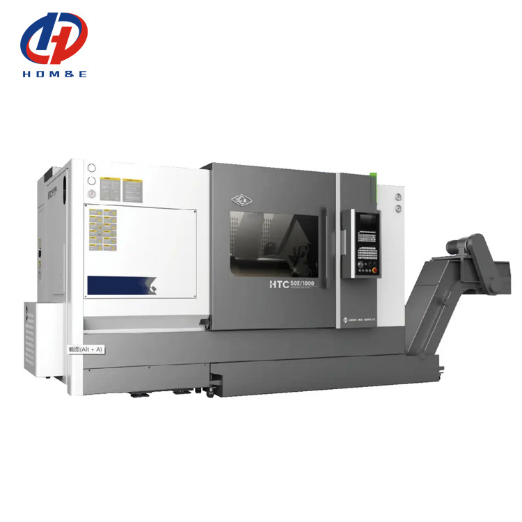 SMTCL CNC Lathe Machine HTC50B FANUC System Horizontal 12 Station Servo Turret Slant Bed CNC Lathe