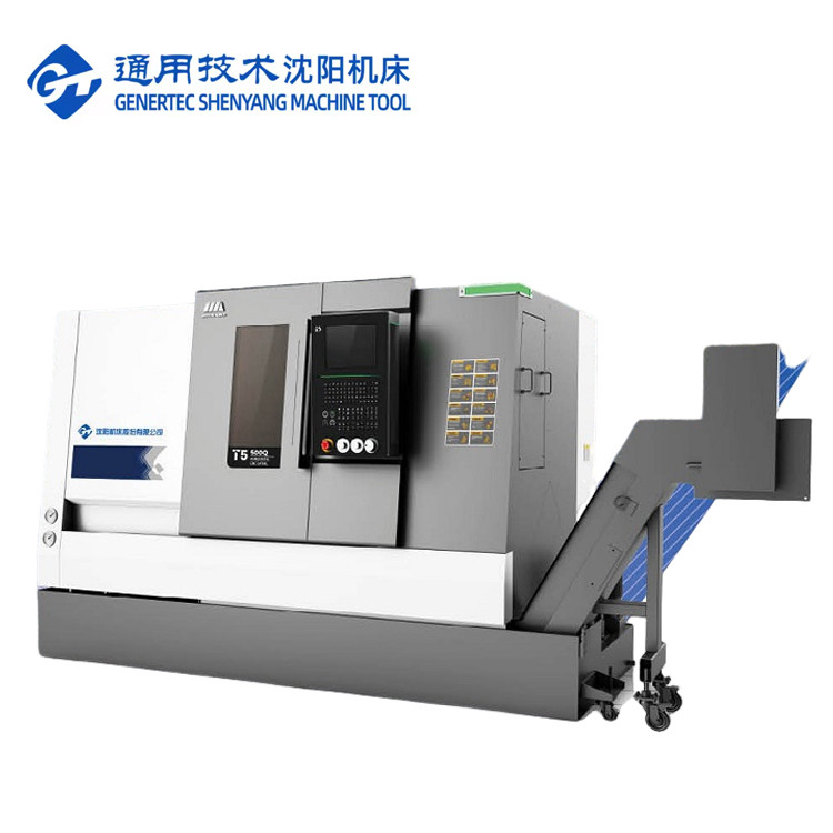 SMTCL Multi-purpose CNC Lathe T5.2-500Q Fanuc System Metal Processing 3 Axis Slant Bed CNC Lathe
